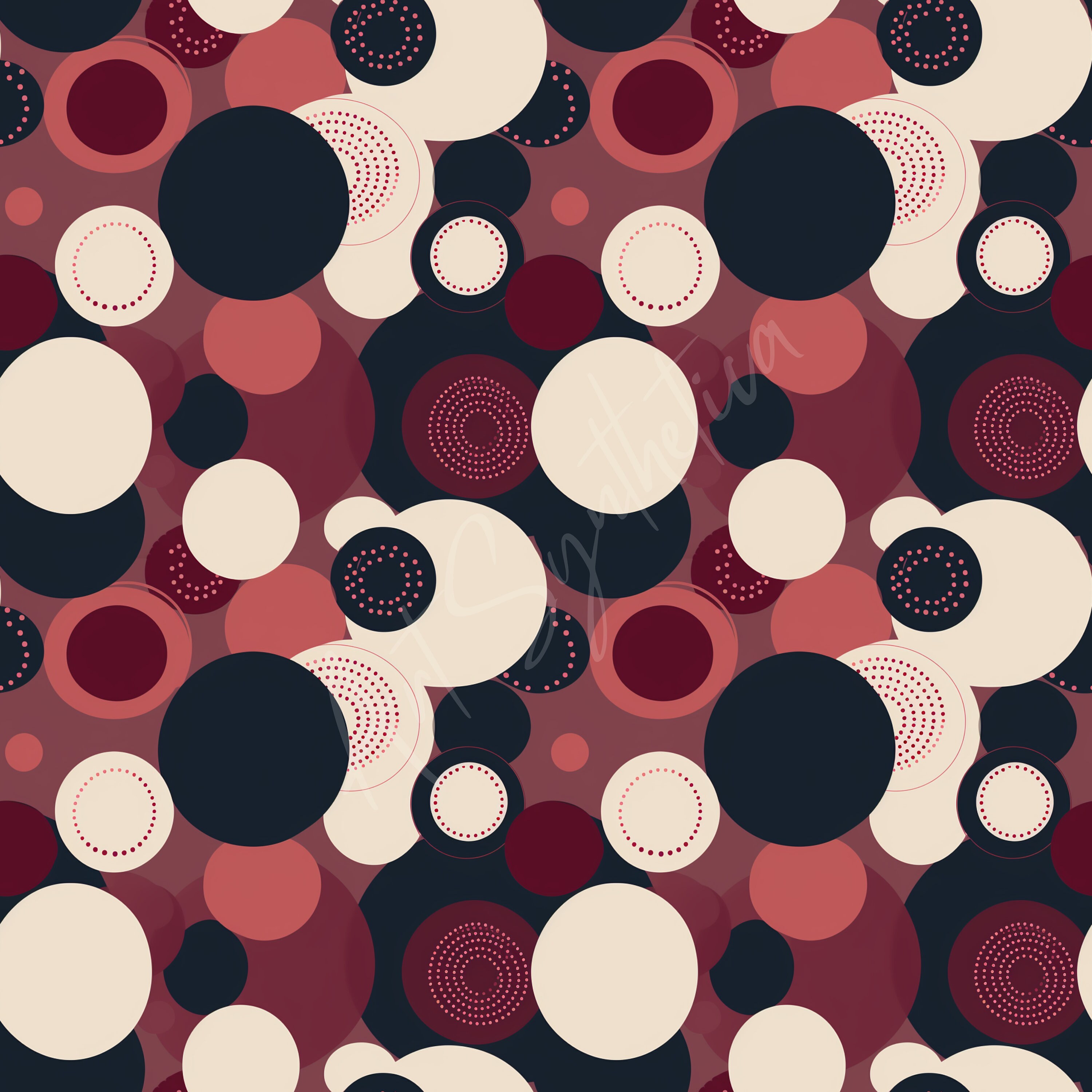 18 Seamless Circle Patterns | Circles | Digital Download | 18 Pattern ...