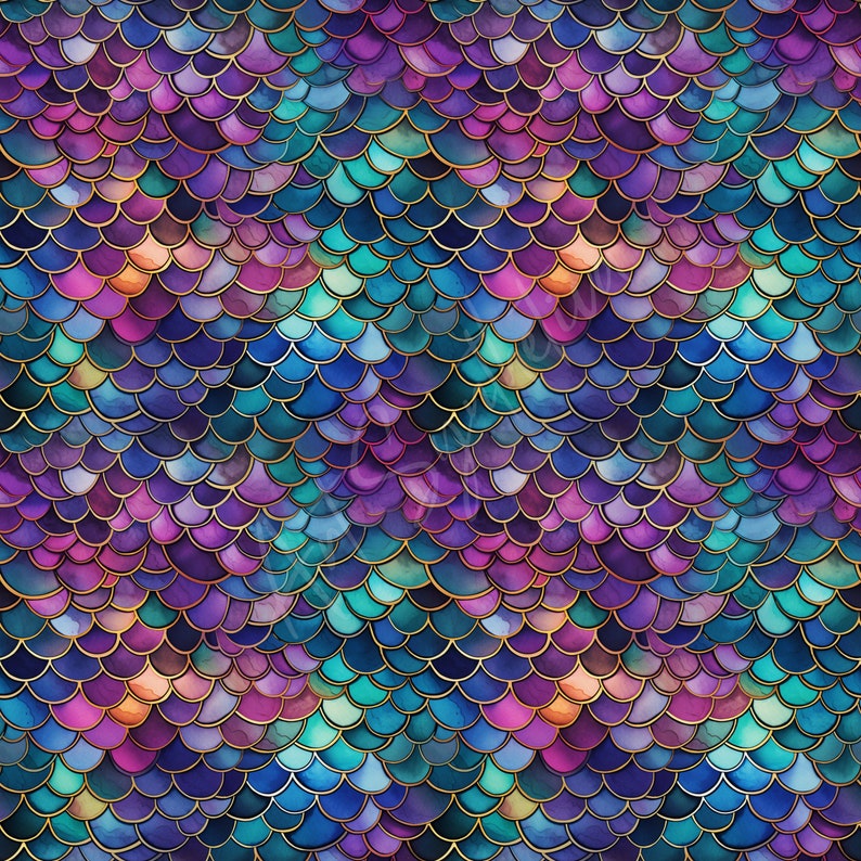 18 Seamless Scales Patterns | Scales | Digital Download | 18 Pattern ...