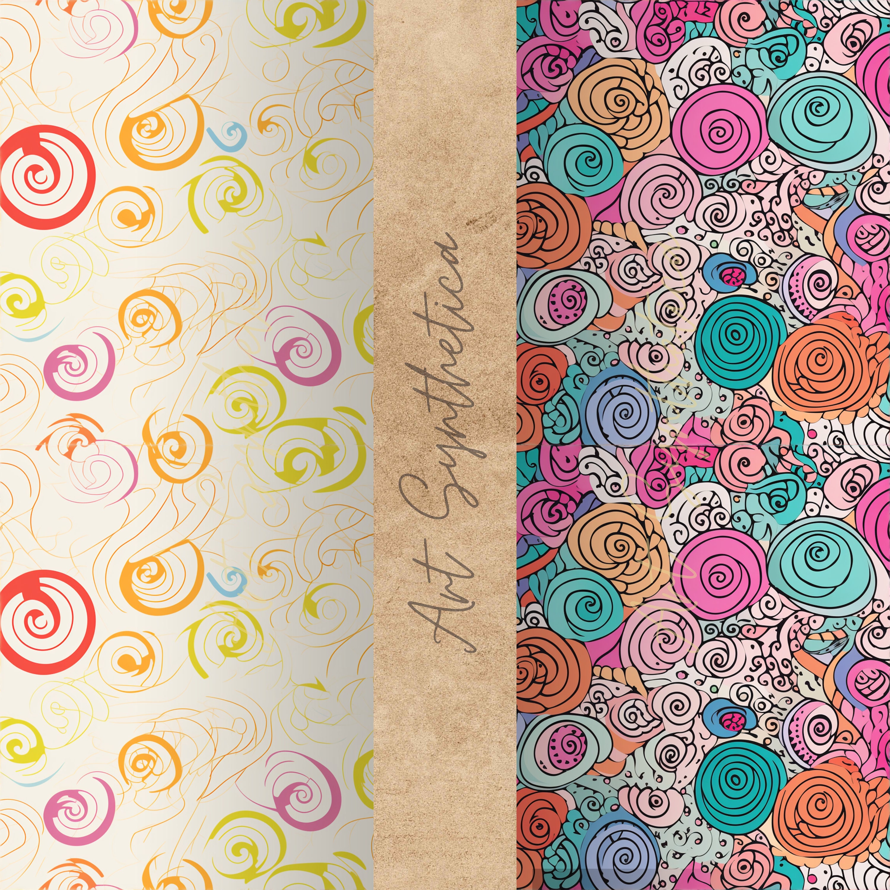 18 Seamless Spiral Patterns | Swirls | Digital Download | 18 Pattern ...