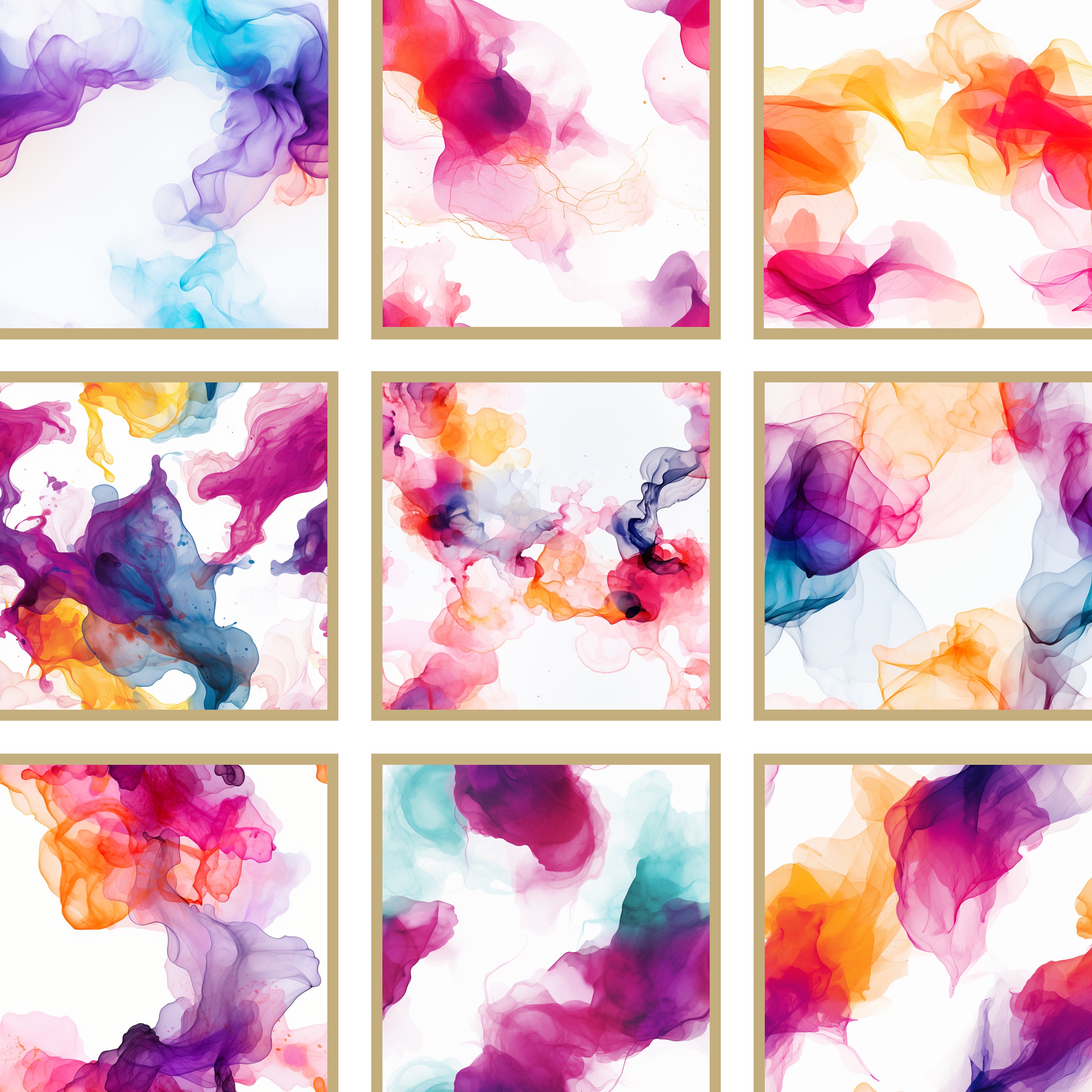 18 Seamless Abstract Smoke Patterns Dye Smoke Digital Download 18 ...