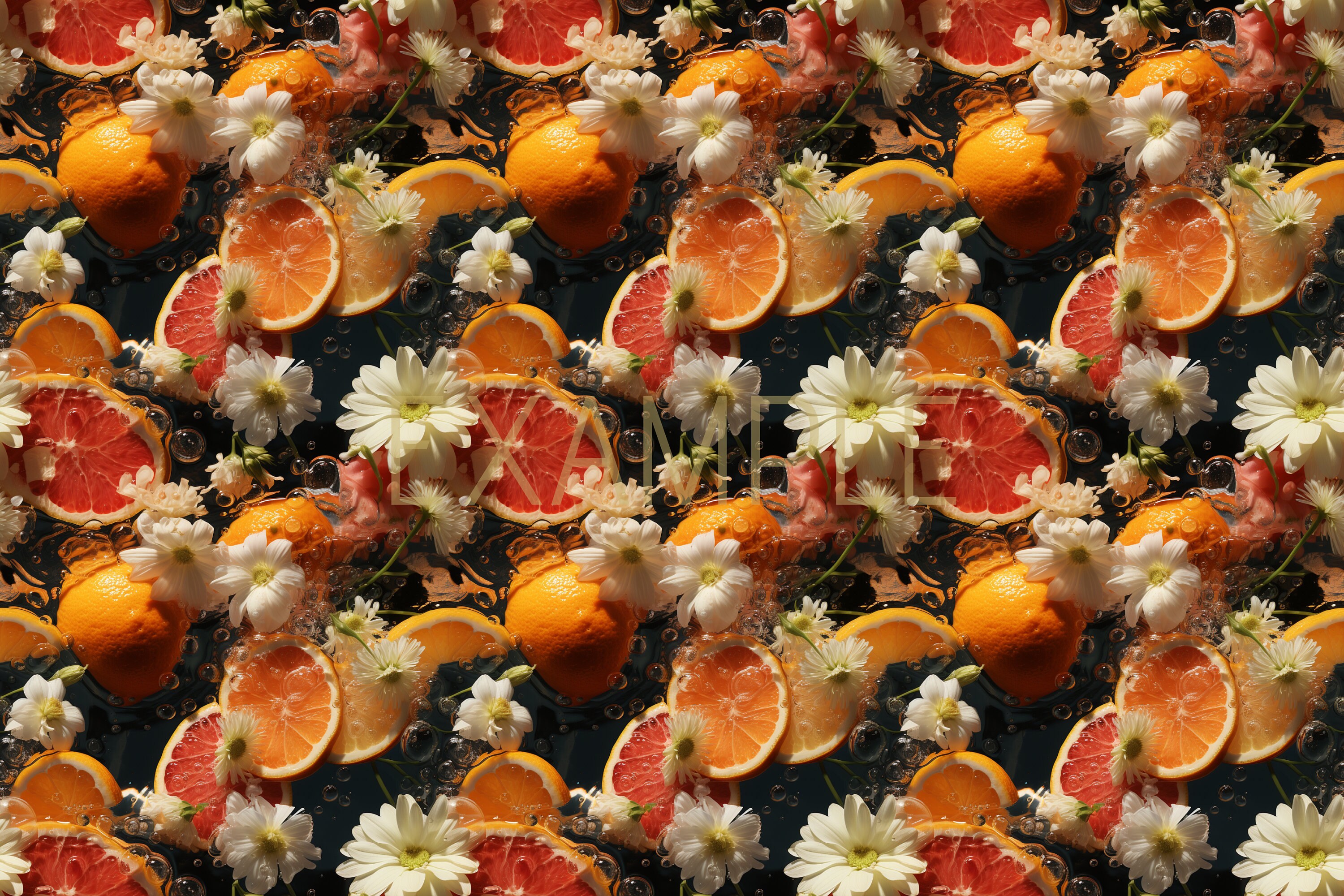 18 Seamless Floral and Citrus Theme | Summer Zest | Digital Download ...