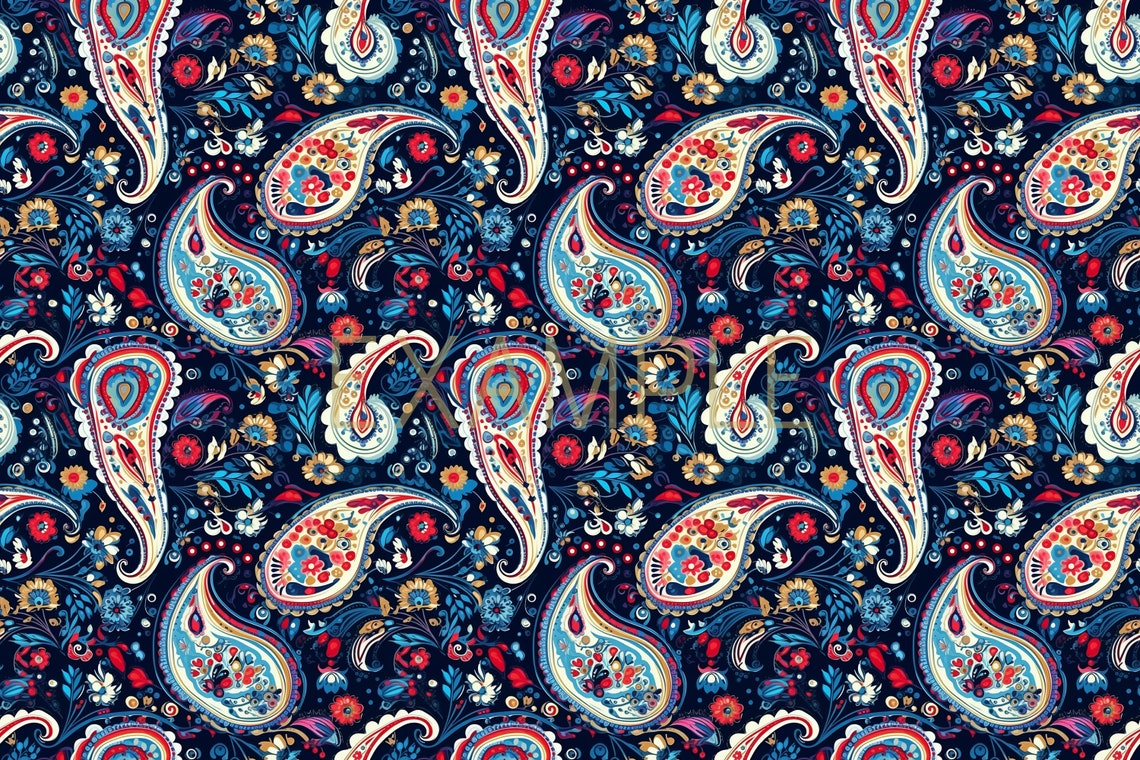 18 Seamless Paisley Inspired Pattern | Touch of Paisley | Digital ...
