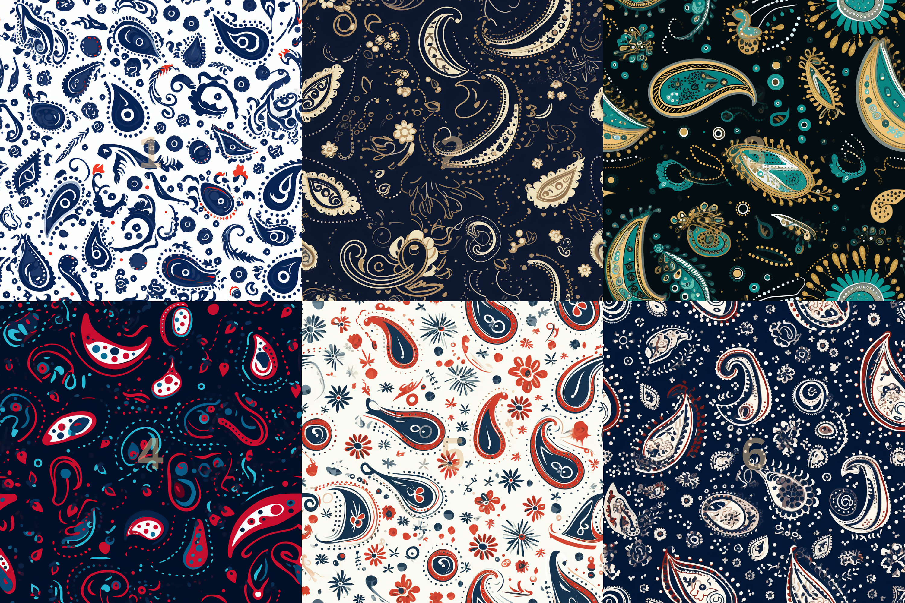 18 Seamless Paisley Inspired Pattern | Touch of Paisley | Digital ...