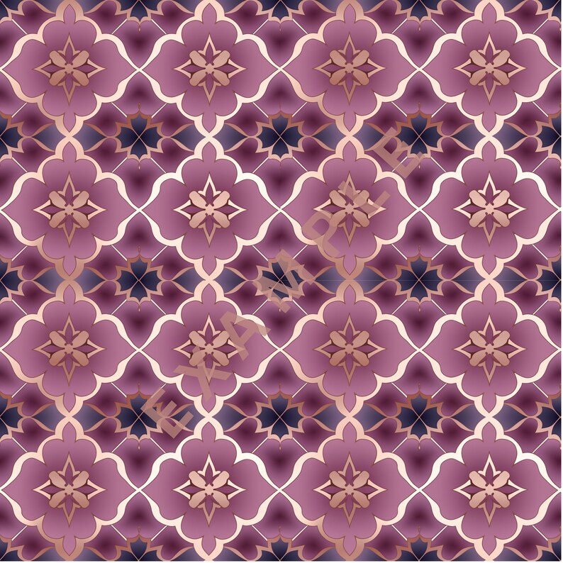 18 Seamless Luxury Tile Inspired Pattern | Mauve | Digital Download ...