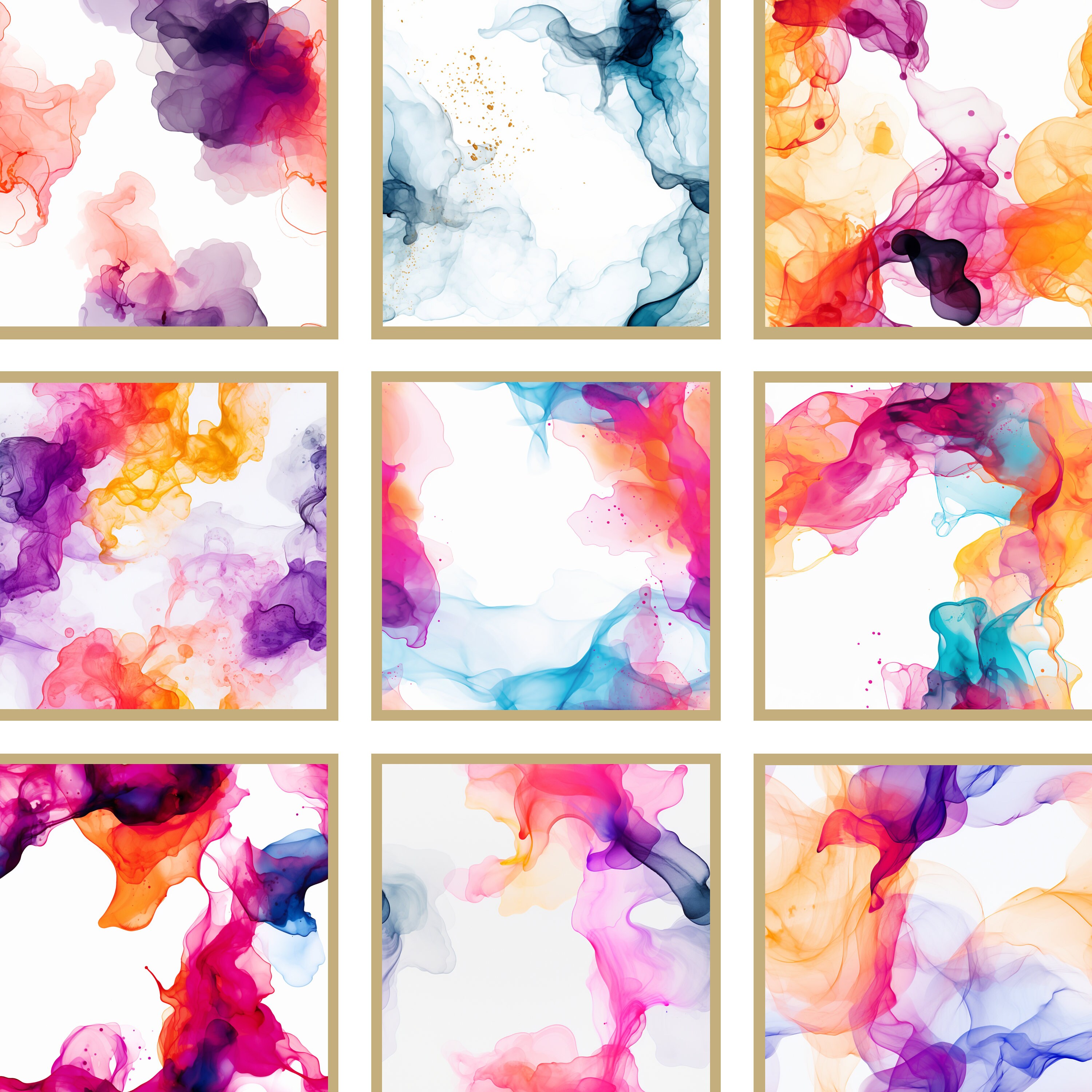 18 Seamless Abstract Smoke Patterns Dye Smoke Digital Download 18 ...