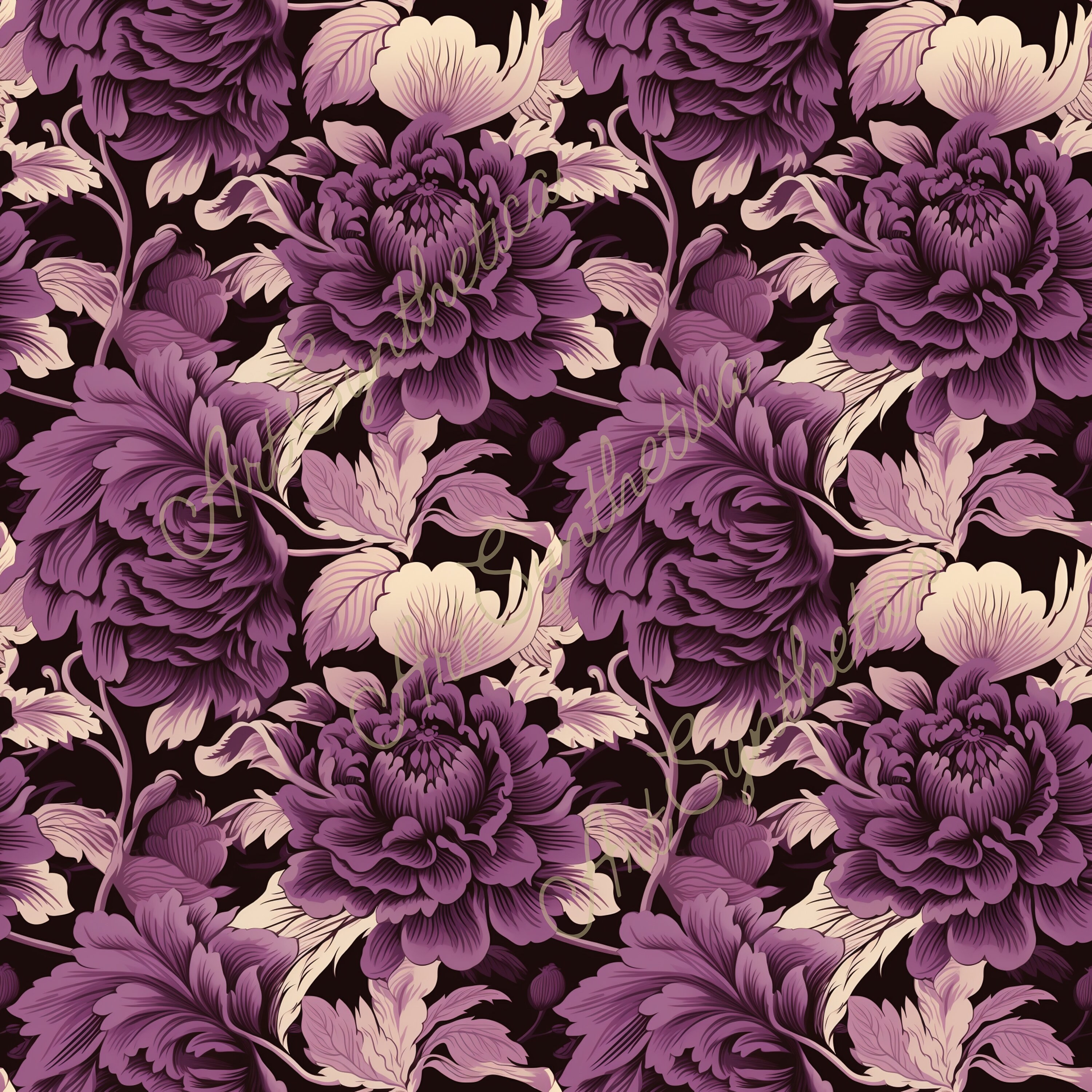 18 Seamless Floral Inspired Patterns | Saturated Flowers | Digital ...