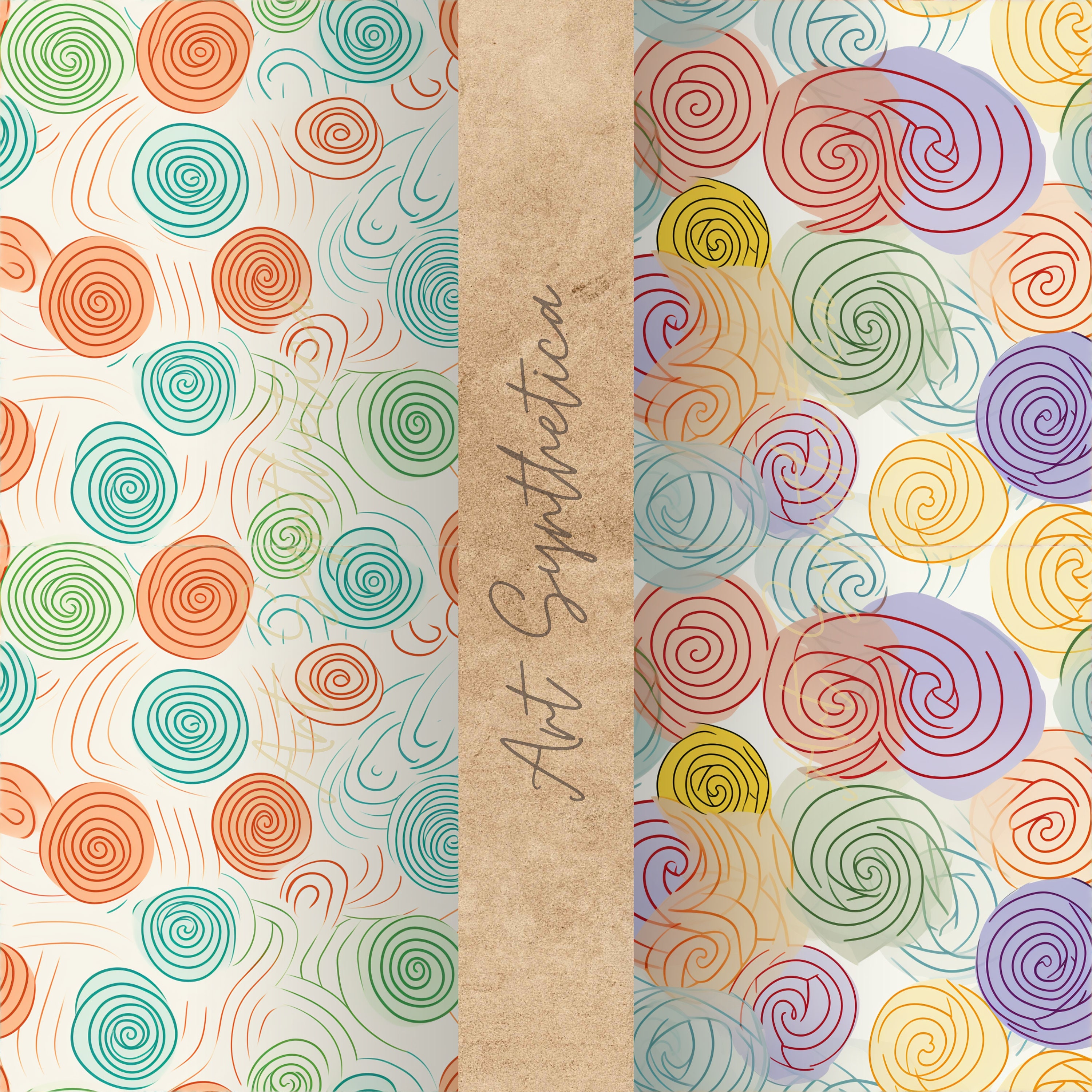 18 Seamless Spiral Patterns | Swirls | Digital Download | 18 Pattern ...