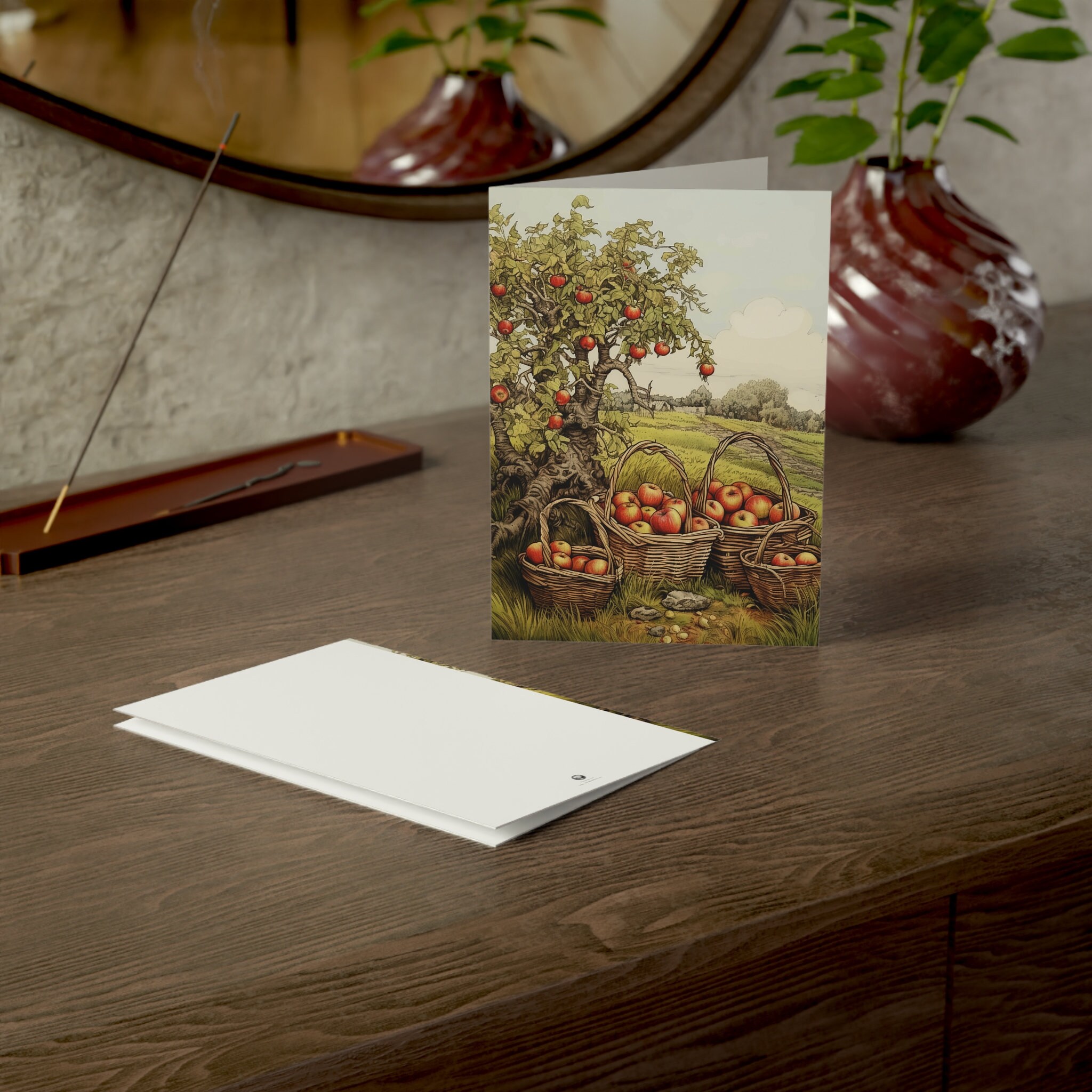 Apple Orchard Greeting Cards | Rustic Farmhouse Art, Envelopes Included ...