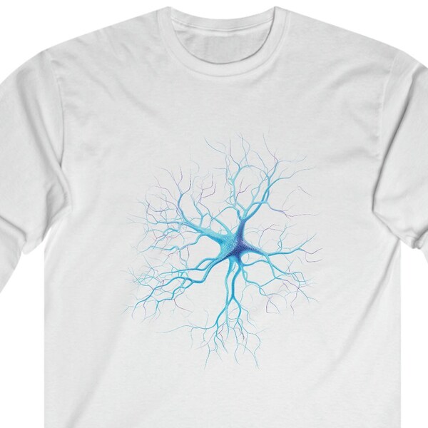 Watercolor Neurons Sticker, Abstract Neural Synapses Sticker, Brain ...