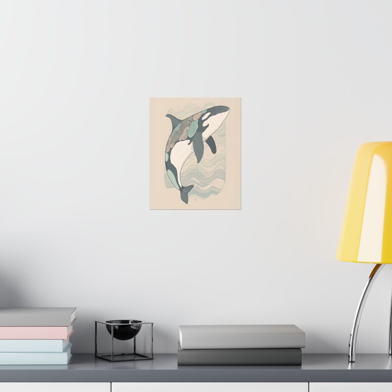 Orca Whale Wall Art Print, Killer Whale Wall Art Print, Kids Room Wall ...