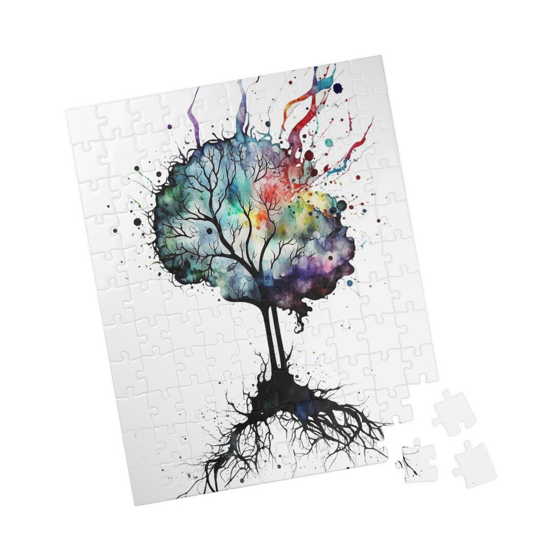 Neuroscience Puzzle, Neuron Puzzle, Science Puzzle, Abstract Brain ...