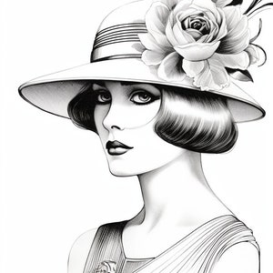 1920s Fashion Coloring Book: Roaring'20s Womenswear, Digital Download ...