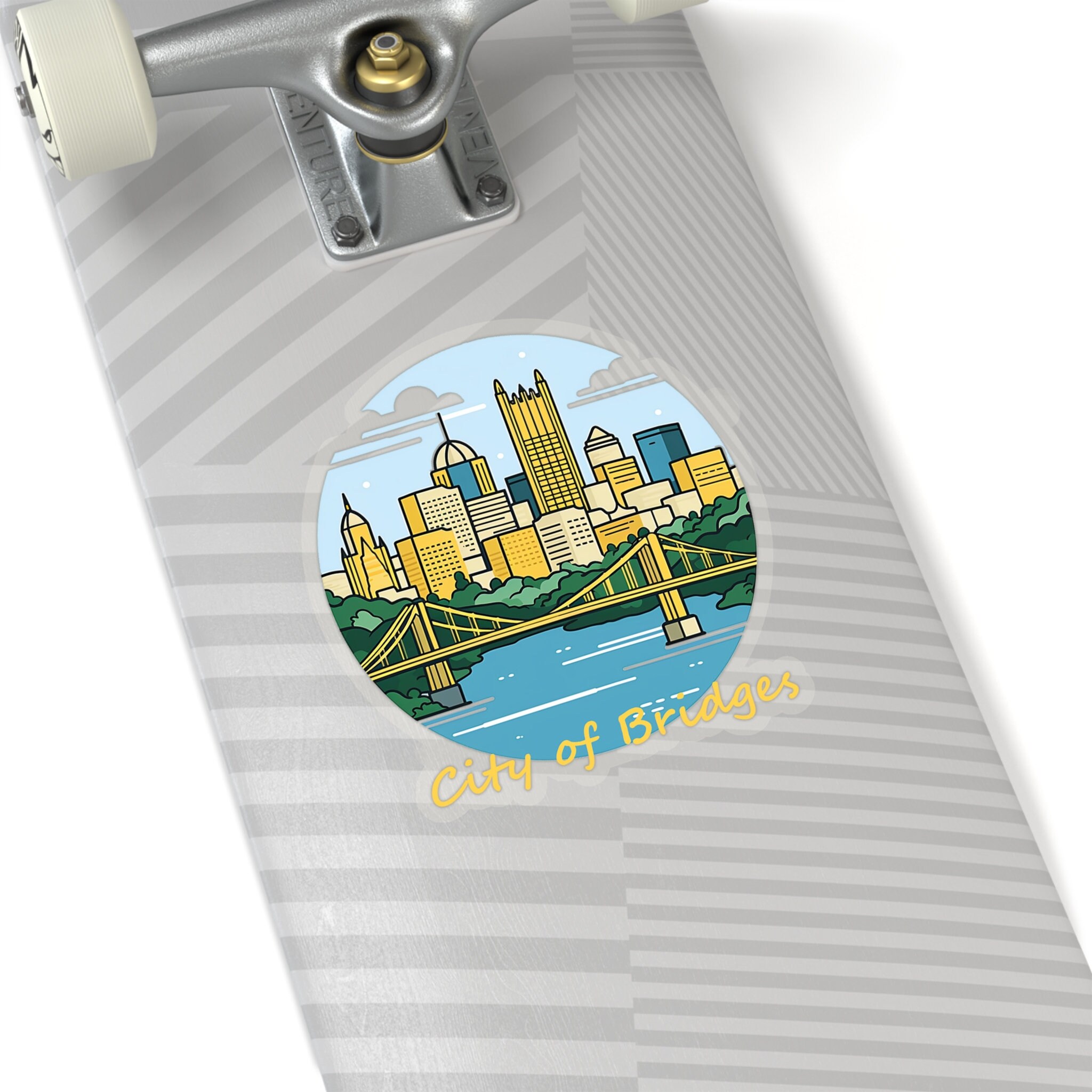 Pittsburgh Graphic City of Bridges Stickers - Etsy