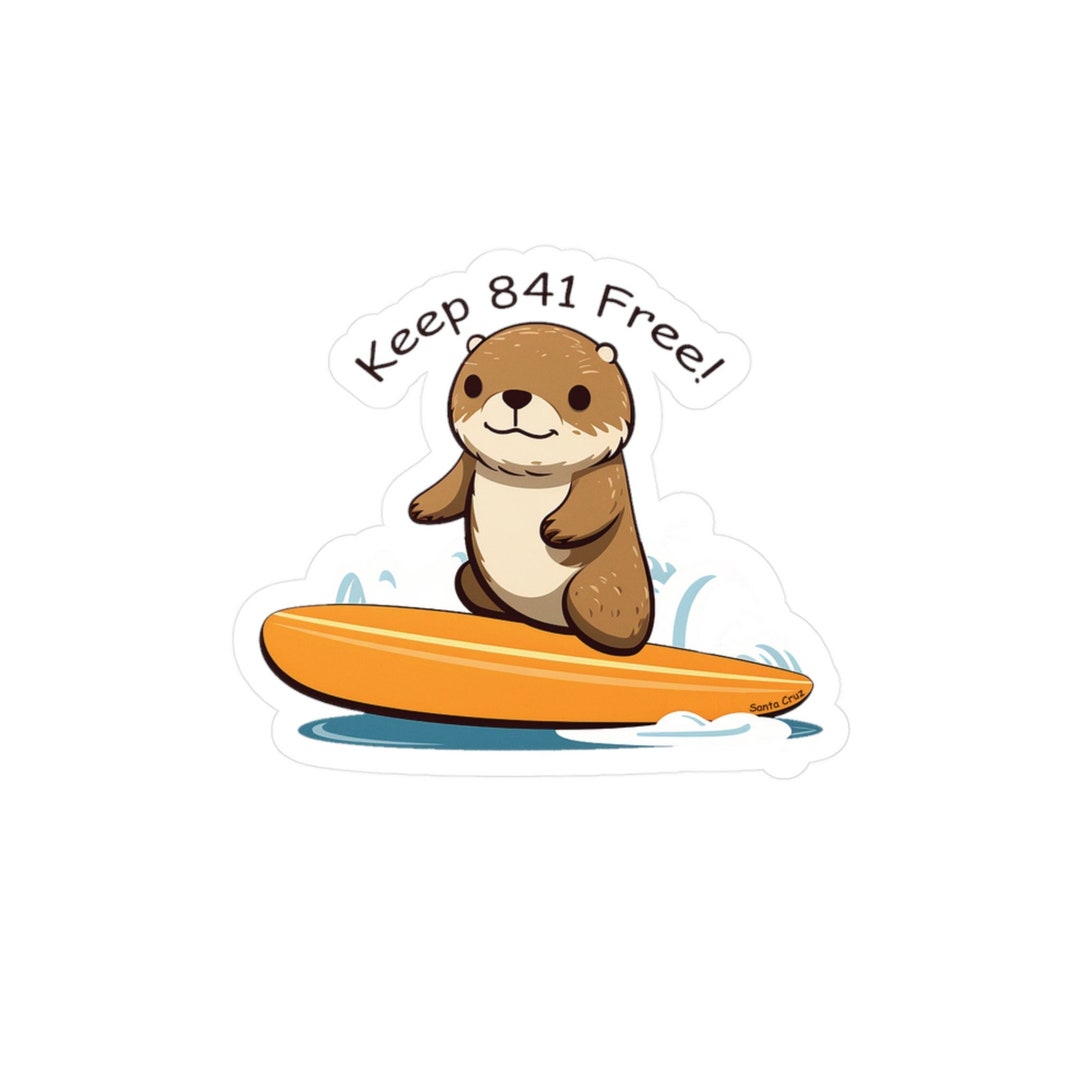 Keep 841 Free Waterproof Sticker, Santa Cruz Sea Otter 841 Stickers ...