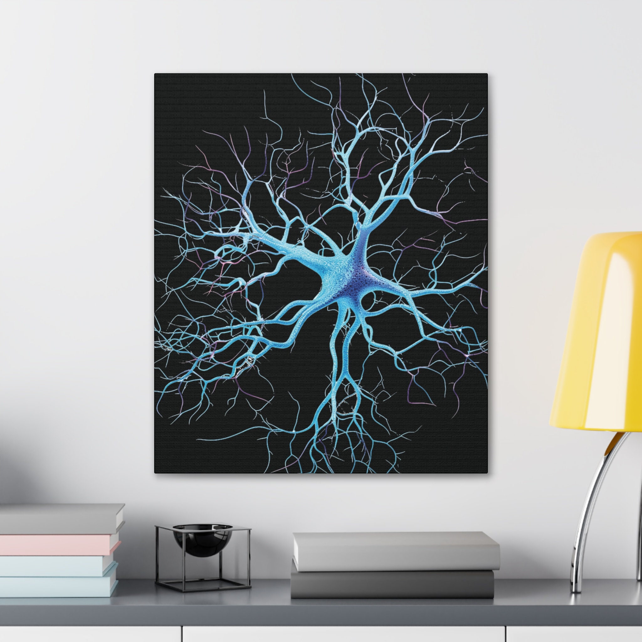 Neuron Wall Art Canvas, Brain Wall Art, Stylized Neuron Wall Art - Etsy