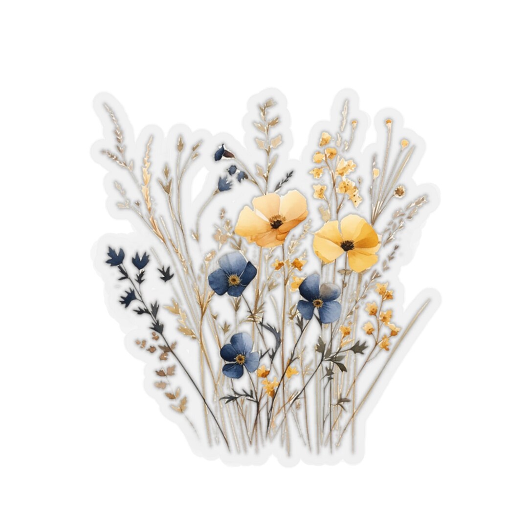 Wildflowers Stickers, Floral Stickers - Etsy