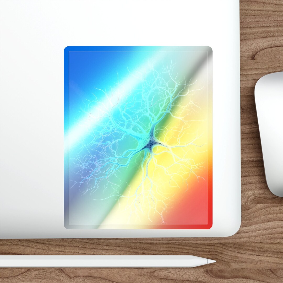 Neuron Holographic Stickers, Brain Stickers, Neuron Stickers ...