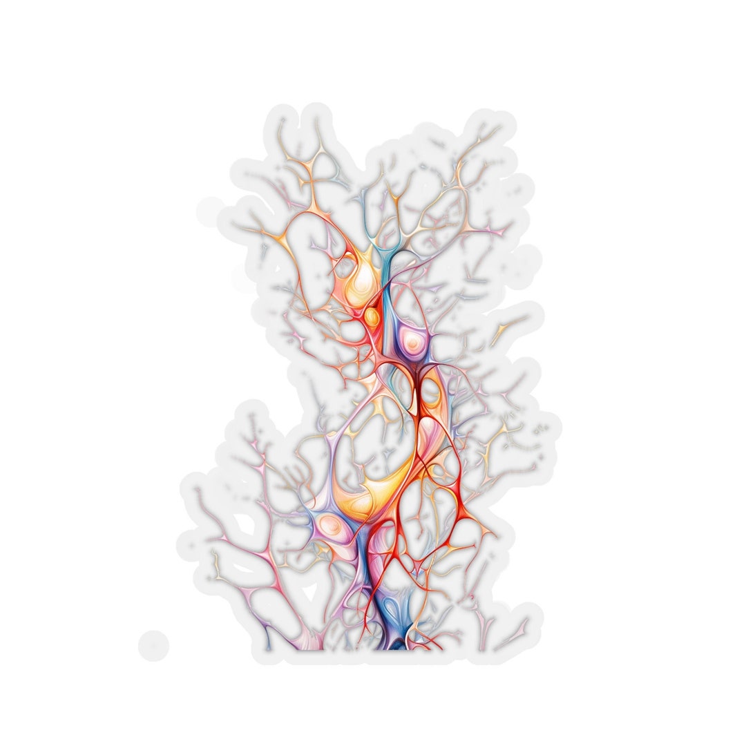 Neuron Stickers, Stylized Human Brain Neuron Stickers - Etsy