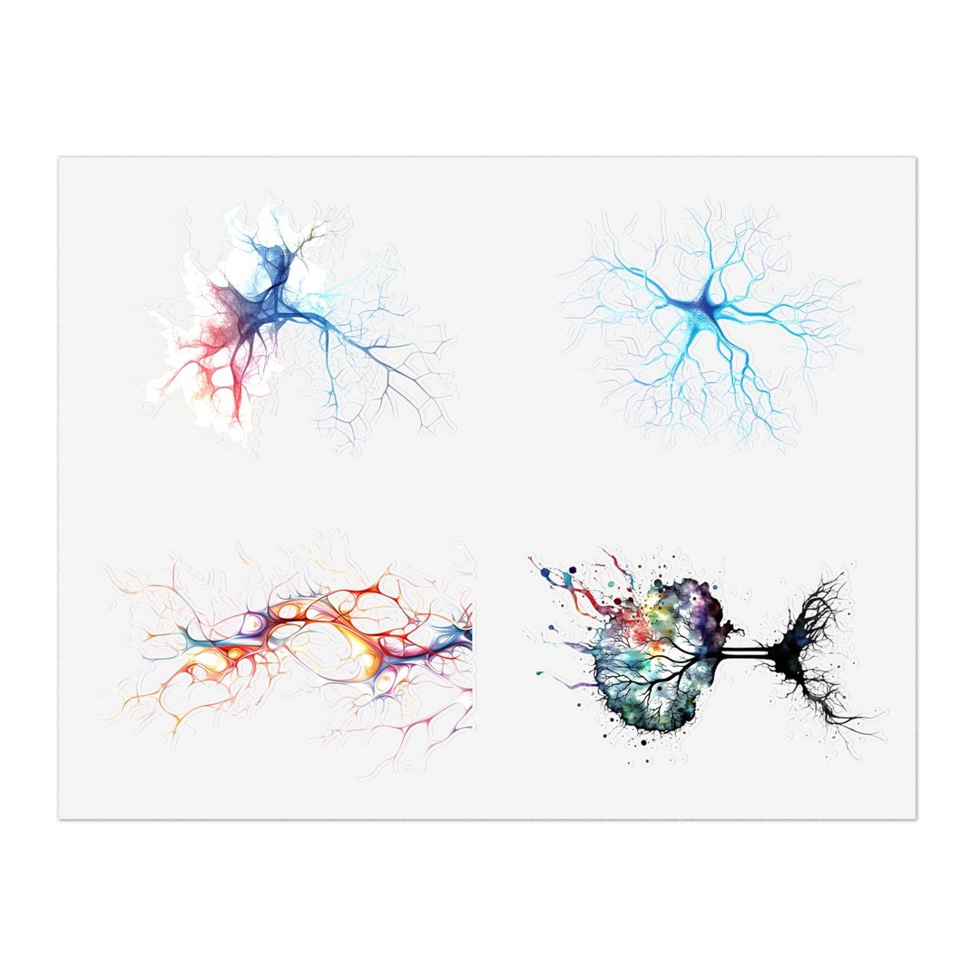 Brain Neurons Sticker Sheets, Neuroscience Stickers, Brain Stickers ...