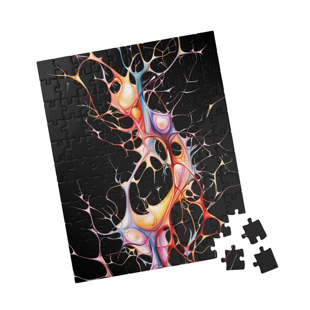 Neuroscience Puzzle, Stylized Neurons Puzzle, Science Puzzle, Brain ...