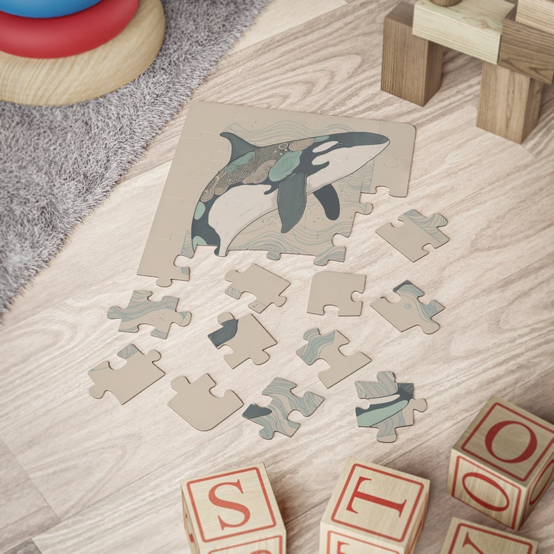 Orca Whale Kids' Puzzle, 30-piece - Etsy