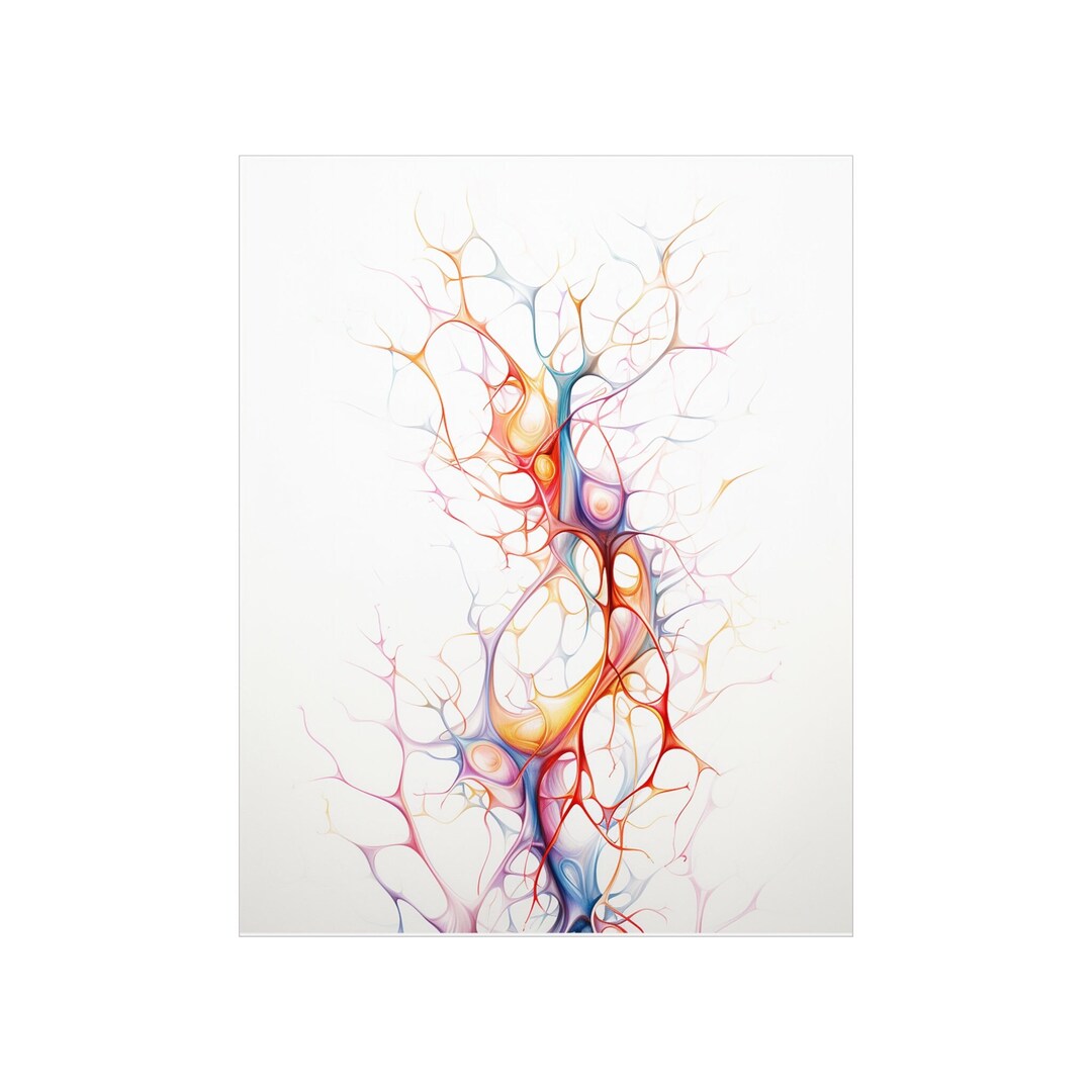 Brain Neurons Wall Art Digital Download, Brain Art, Stylized Neurons ...