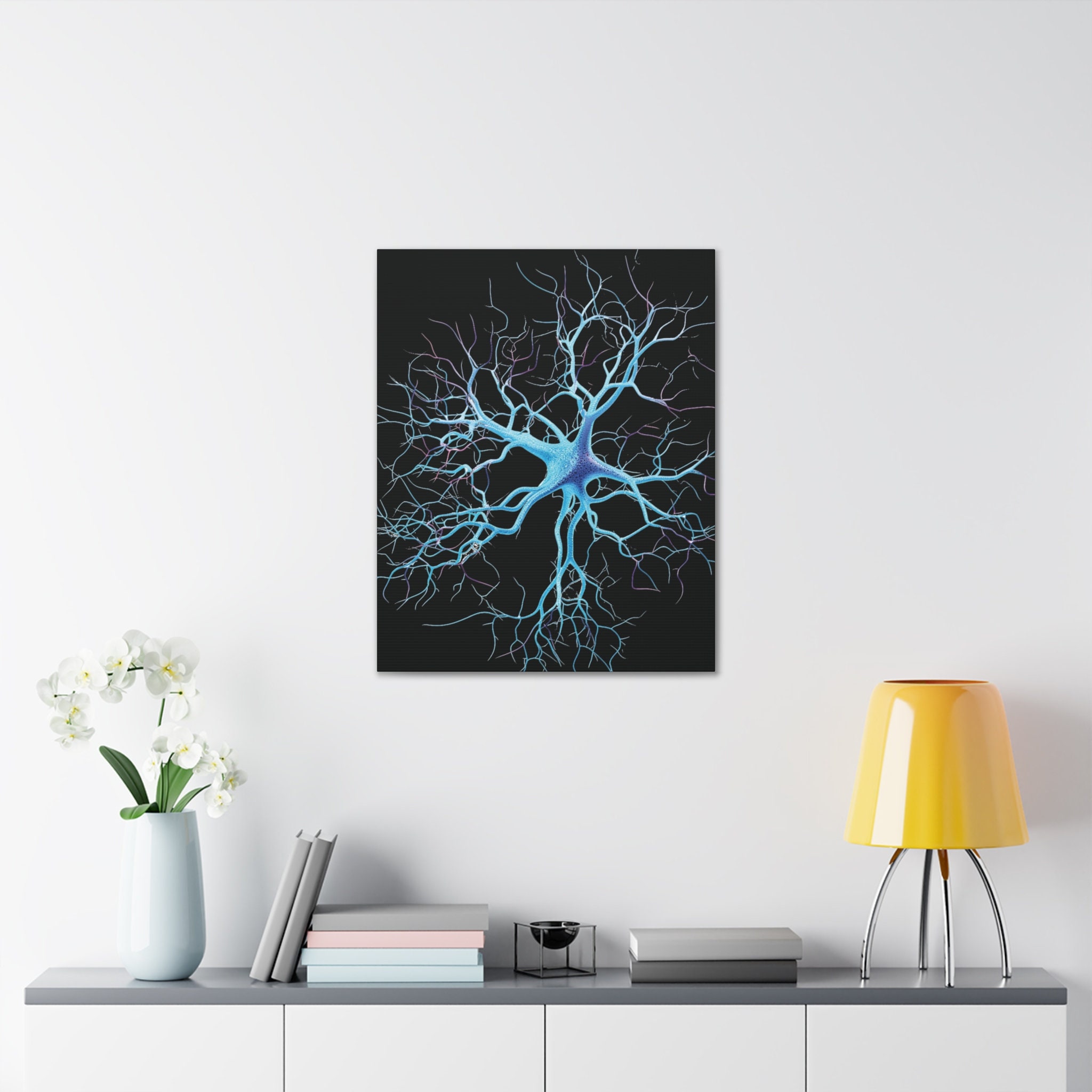 Neuron Wall Art Canvas, Brain Wall Art, Stylized Neuron Wall Art - Etsy