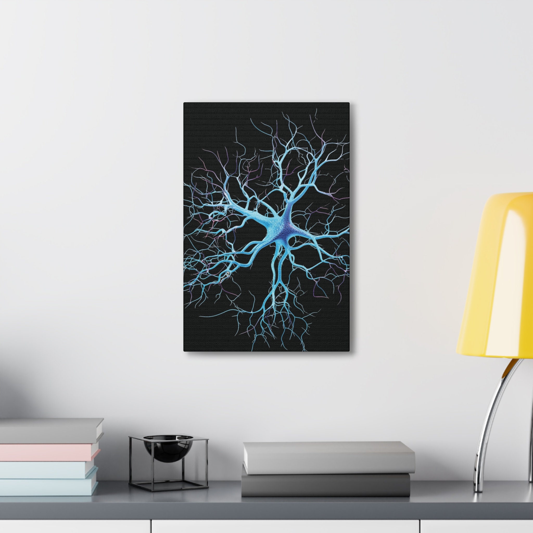Neuron Wall Art Canvas, Brain Wall Art, Stylized Neuron Wall Art - Etsy