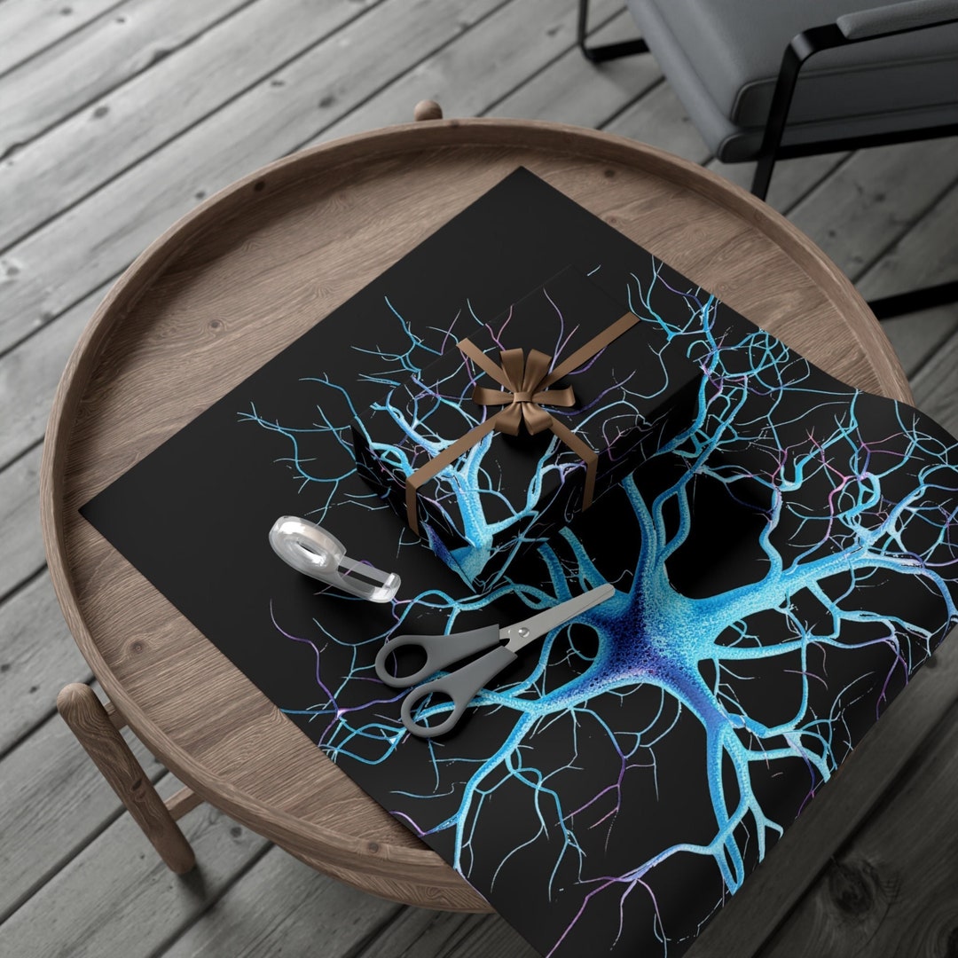 Neuron Gift Wrap Papers, Brain Neuron Gift Wrapping Papers, Eco ...