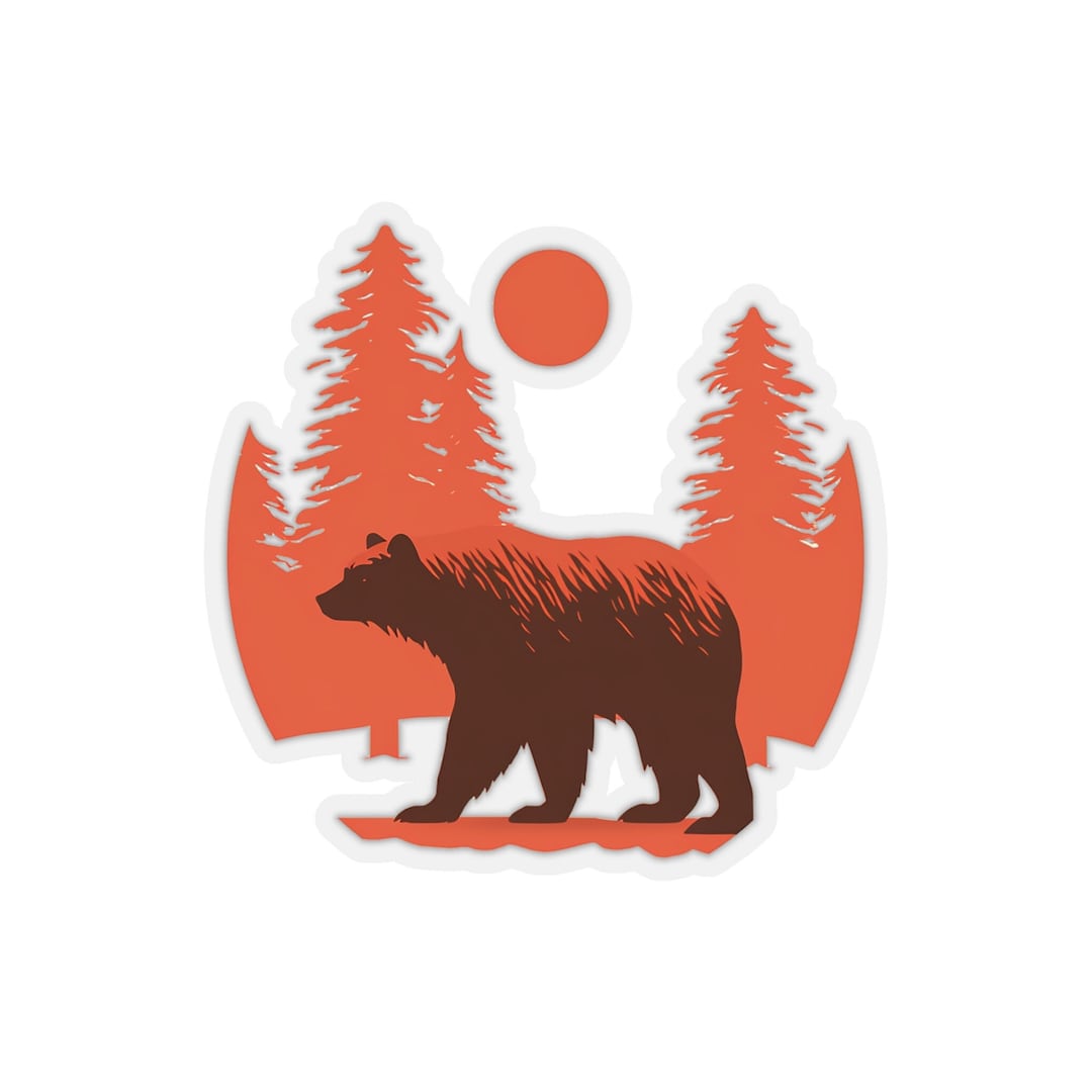 Mountain Bear Stickers, California Bear Stickers - Etsy