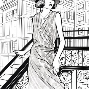 1920s Fashion Coloring Book: Roaring'20s Womenswear, Digital Download ...