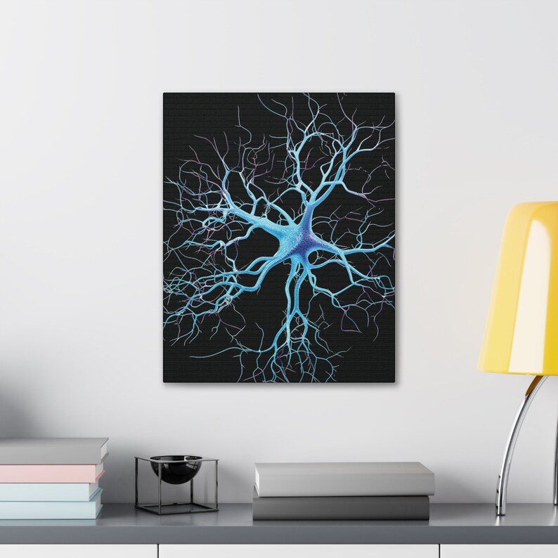 Neuron Wall Art Canvas, Brain Wall Art, Stylized Neuron Wall Art - Etsy