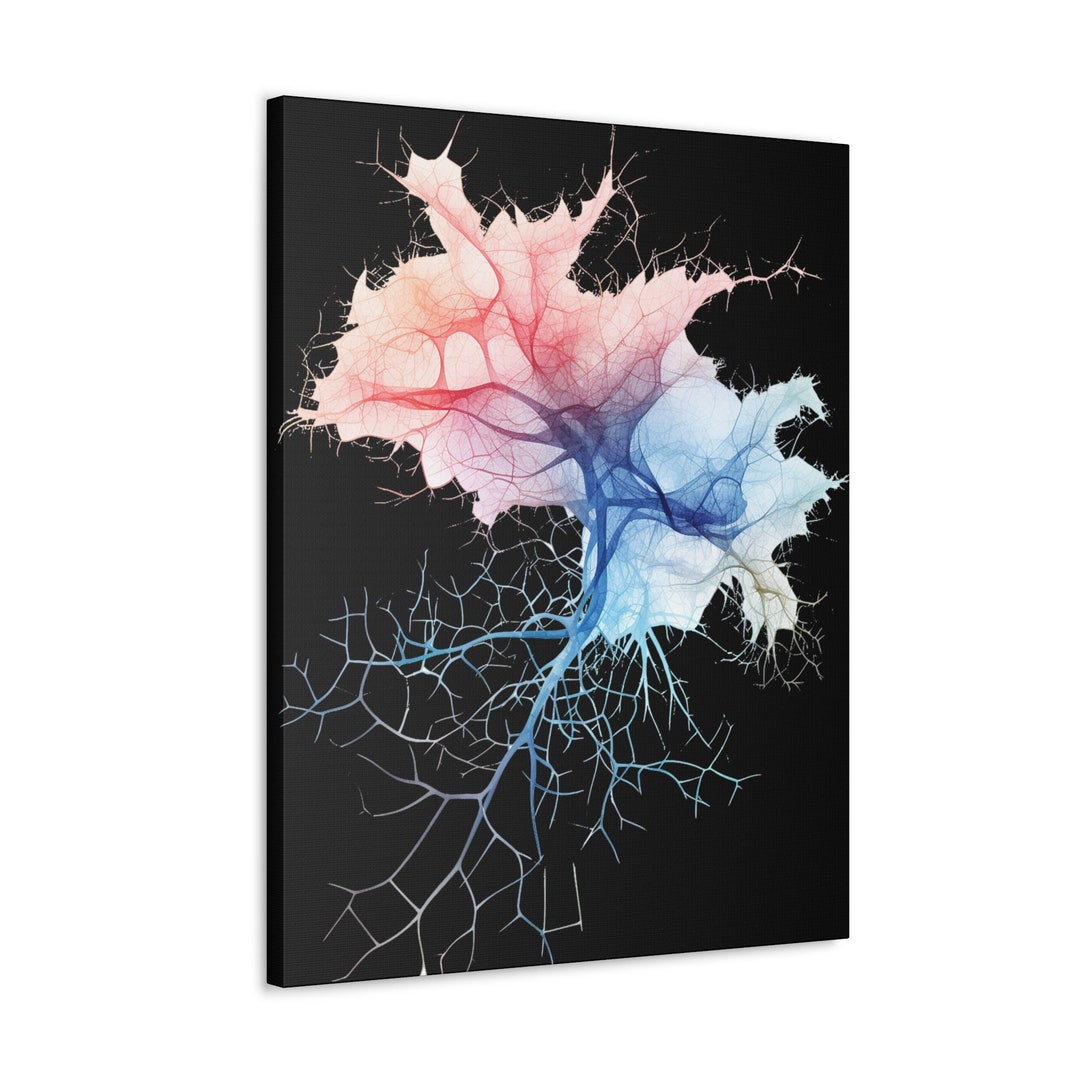 Neurons Wall Art Canvas, Brain Wall Art, Stylized Neuron Wall Art - Etsy