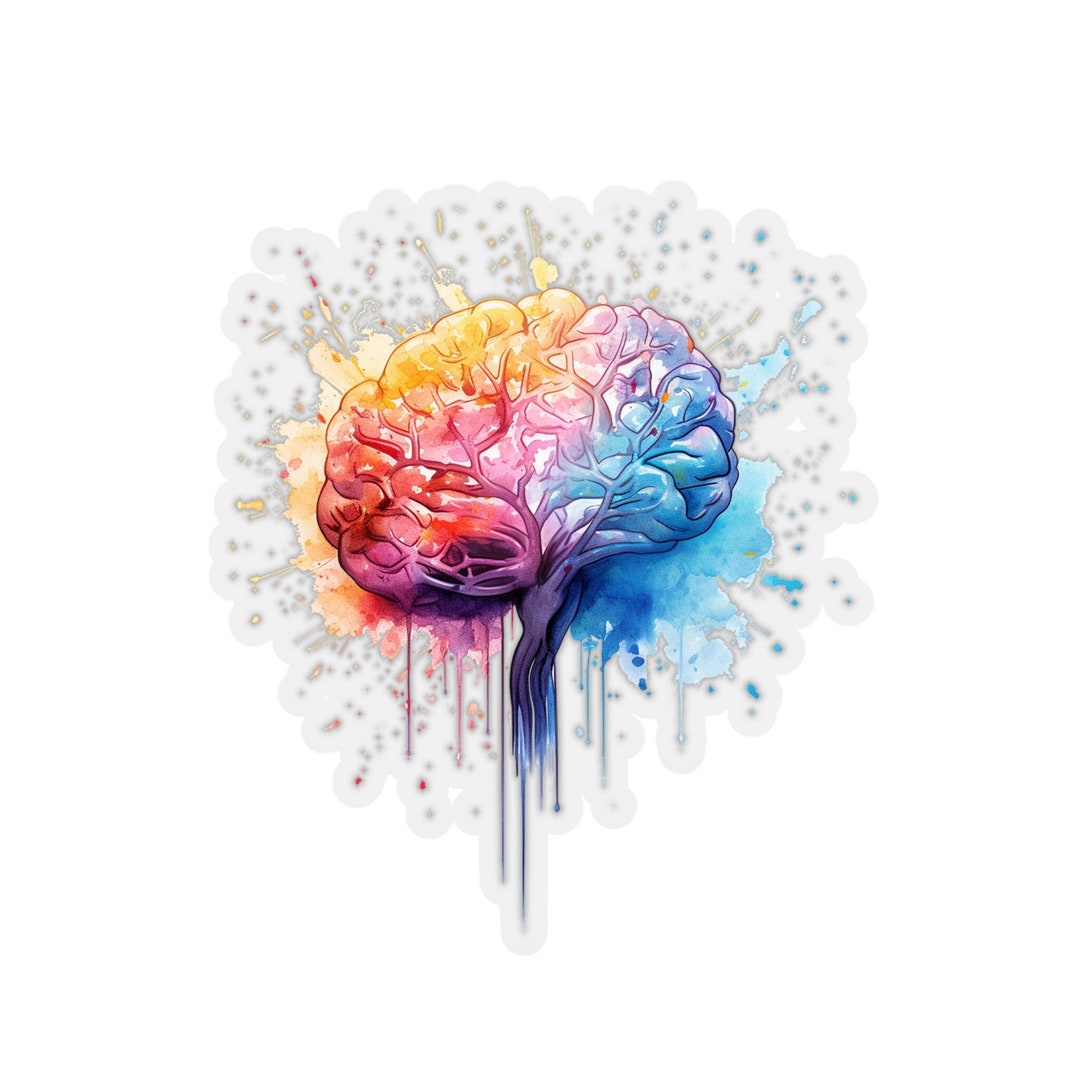 Abstract Brain Watercolor Splatter Stickers, Neuroscience Stickers - Etsy