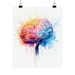 Abstract Brain Art Print, Watercolor Brain Wall Art Print, Human Brain ...