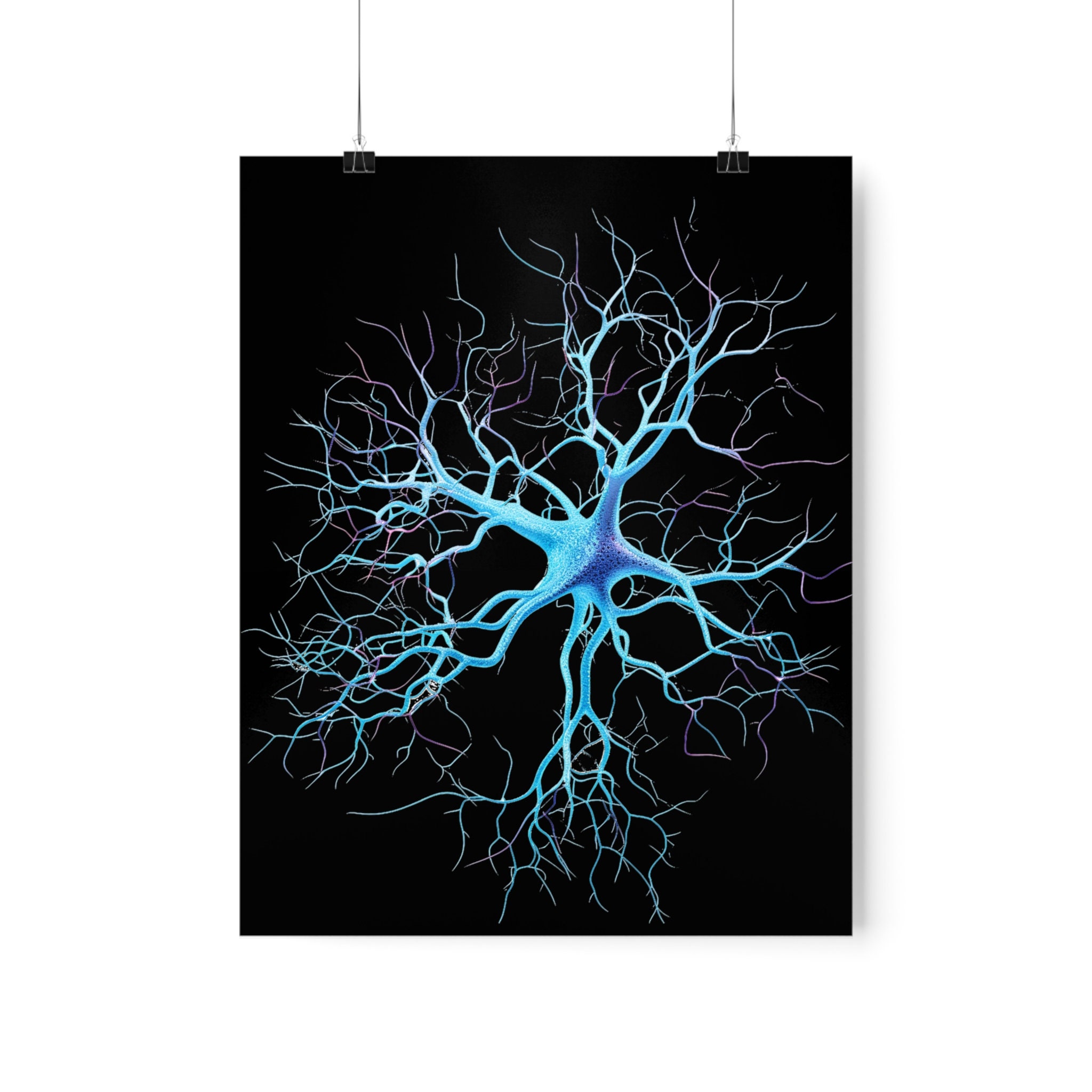 Neuron Wall Art Print Stylized Neuron Art Print Brain Art - Etsy
