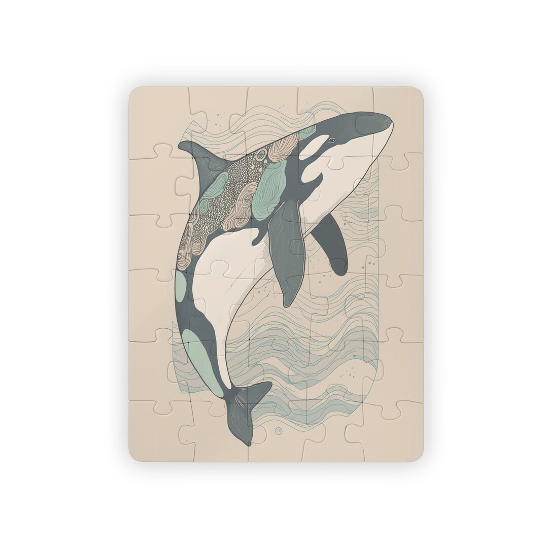 Orca Whale Kids' Puzzle, 30-piece - Etsy