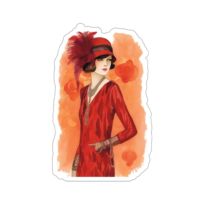 1920s Fashion Stickers Watercolor Roaring 20s Stickers - Etsy
