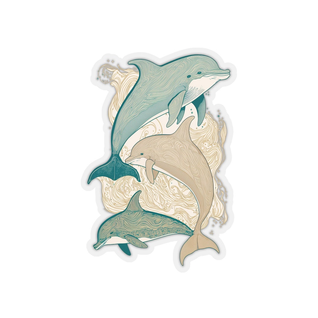Dolphins Sticker, Sea Animals Stickers - Etsy