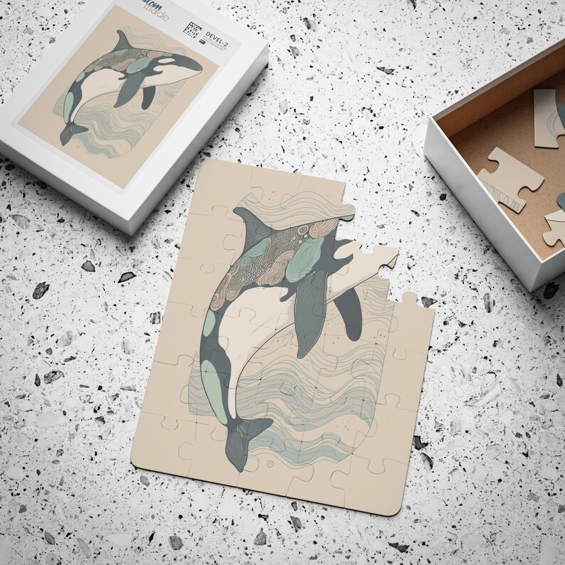 Orca Whale Kids' Puzzle, 30-piece - Etsy