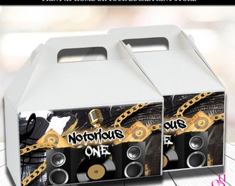 Notorious Favor Box Gable Box Notorious Party Notorious Birthday ...
