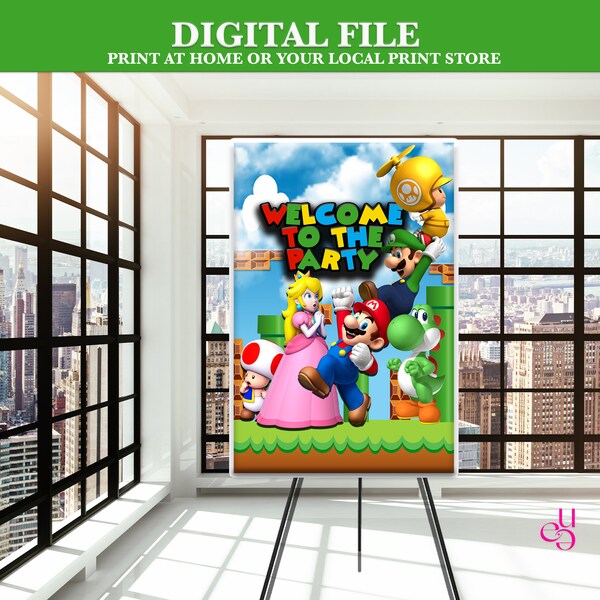 Super Mario Welcome Sign - Etsy