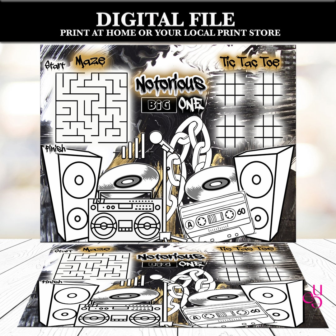 Notorious One Activity Sheet - Etsy Australia