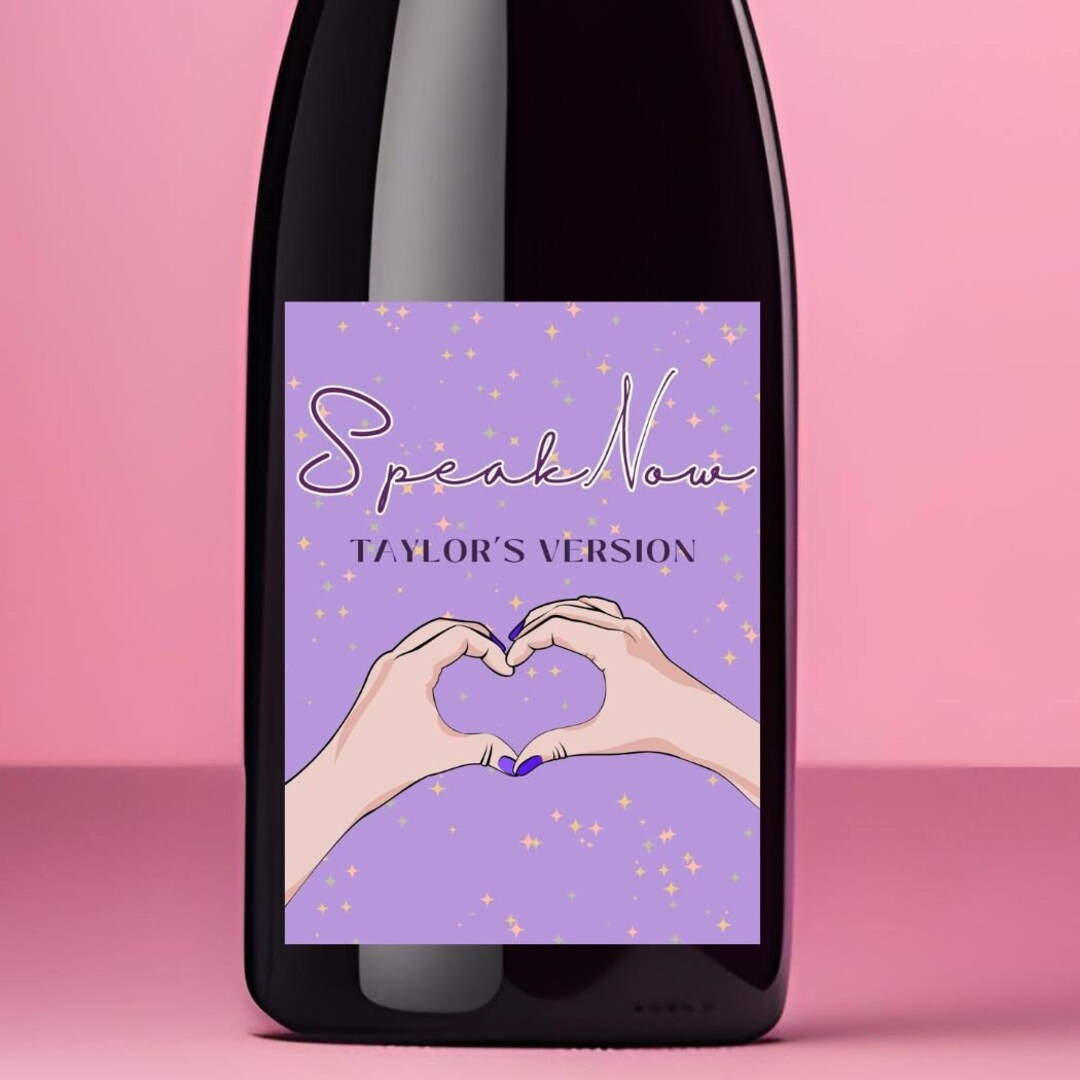 Instant Download: Taylor Swift Speak Now Wine and Champagne Label ...