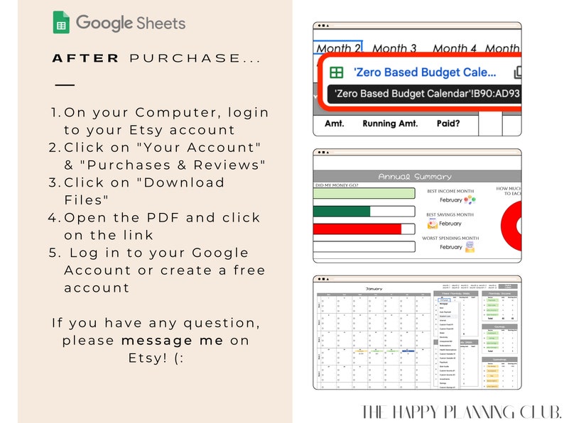 Zero Based Budget and Bill Calendar Google Sheets Warm Theme Assign Every Dollar a Purpose ADHD ...