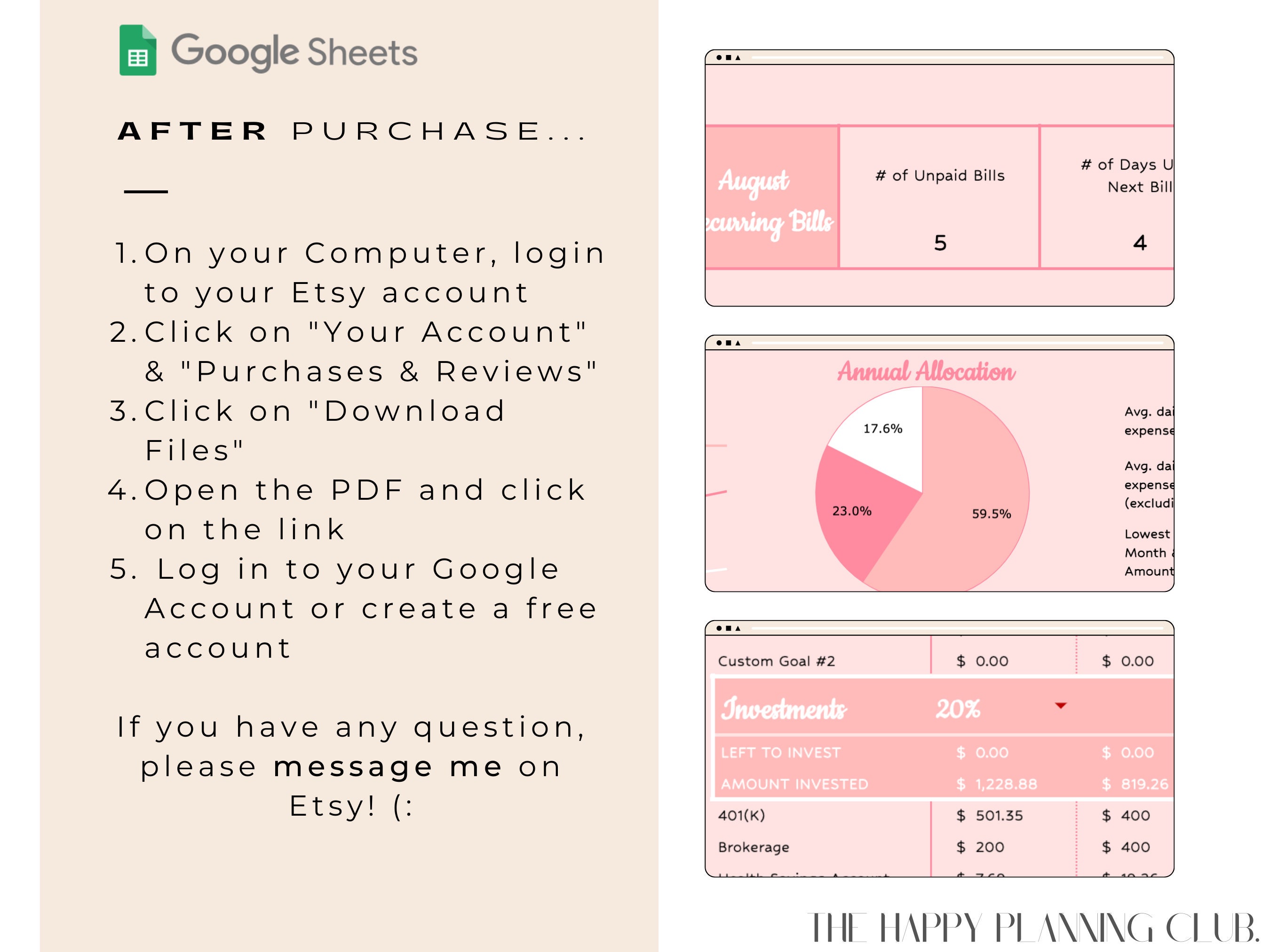Customizable Annual Budget Dashboard - Interactive Budgeting Tool With ...