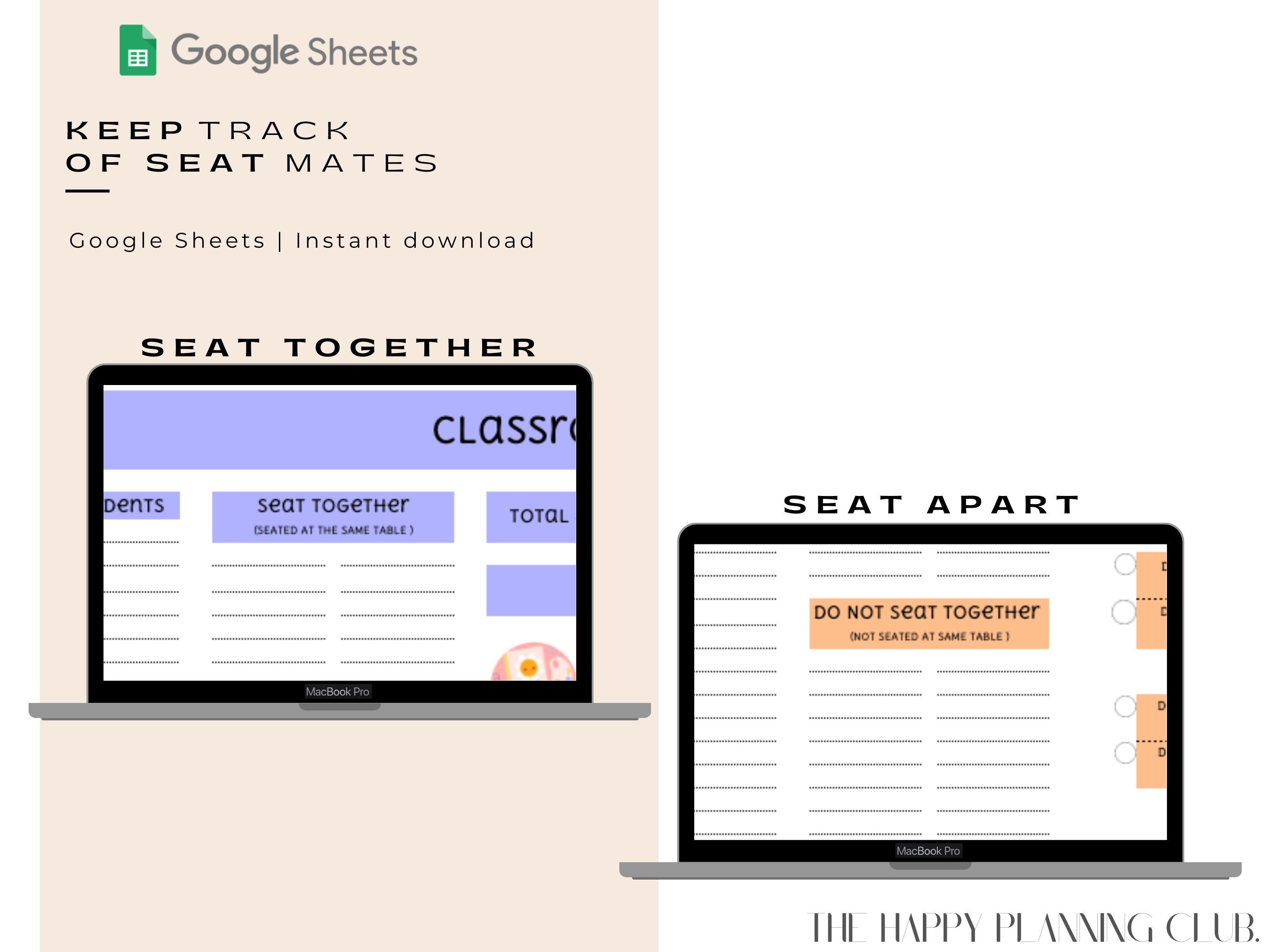 Randomized Seating Chart | Google Sheets - Etsy