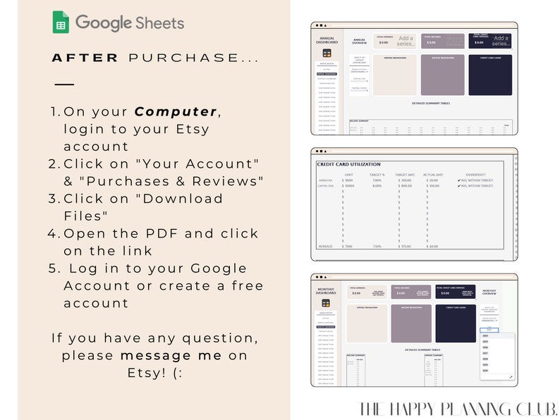 Neutral Expense Dashboard | Google Sheets | Monitor Credit Card and ...