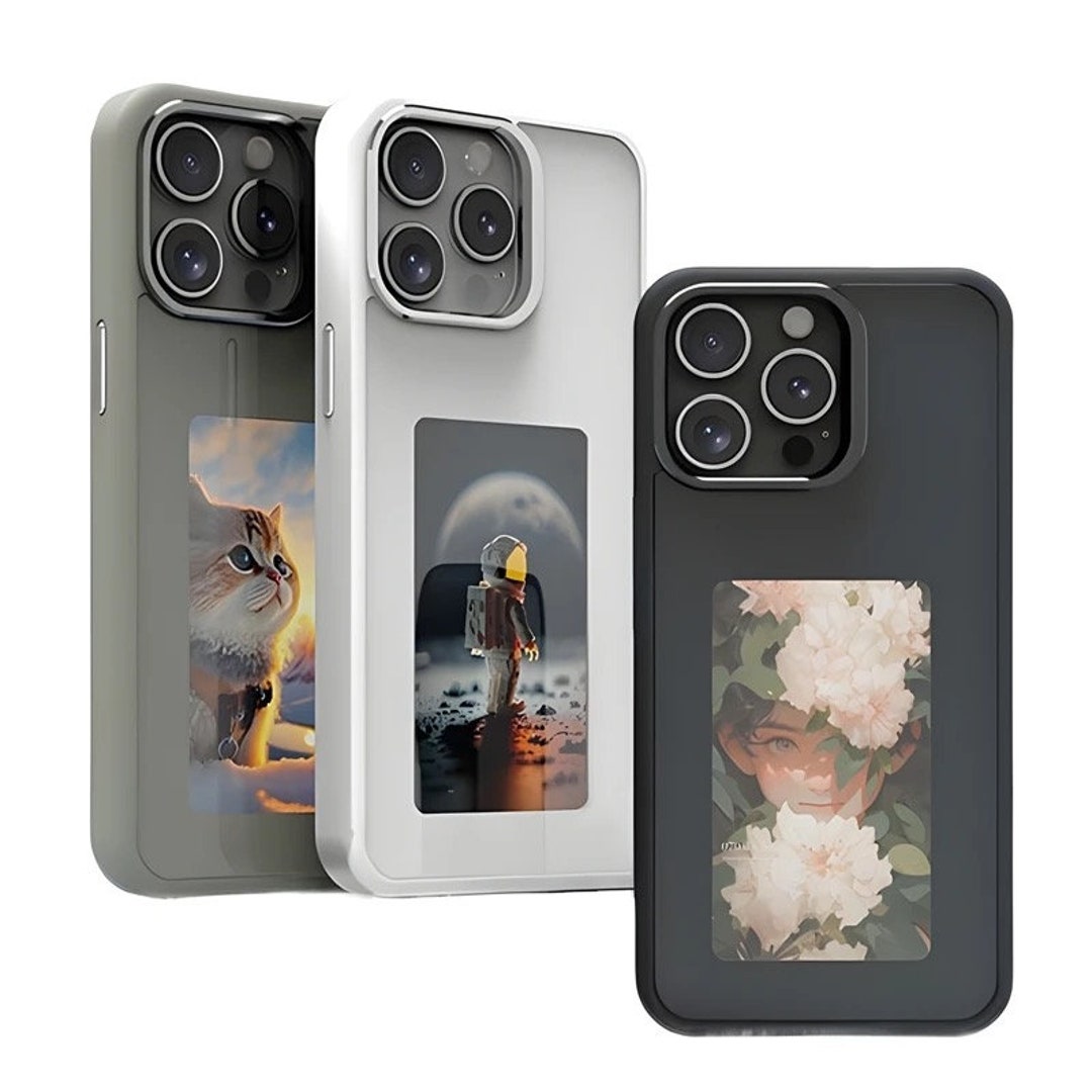 NFC Smart E-ink Screen Display Mobile Phone Case Cover DIY Logo - Etsy