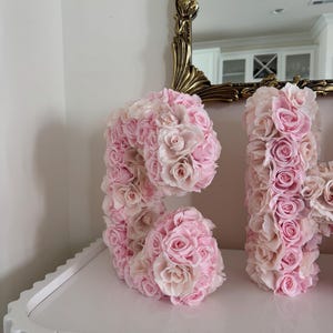 12" Custom Real Touch Flower Name, Name Sign, Flower Letter, Flower ...